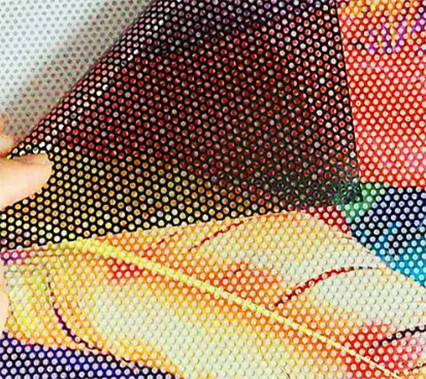 Custom One Way Vision Perforated Vinyl Privacy Window Film